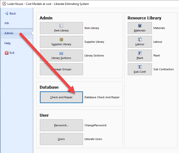 Database check and repair - Libr8